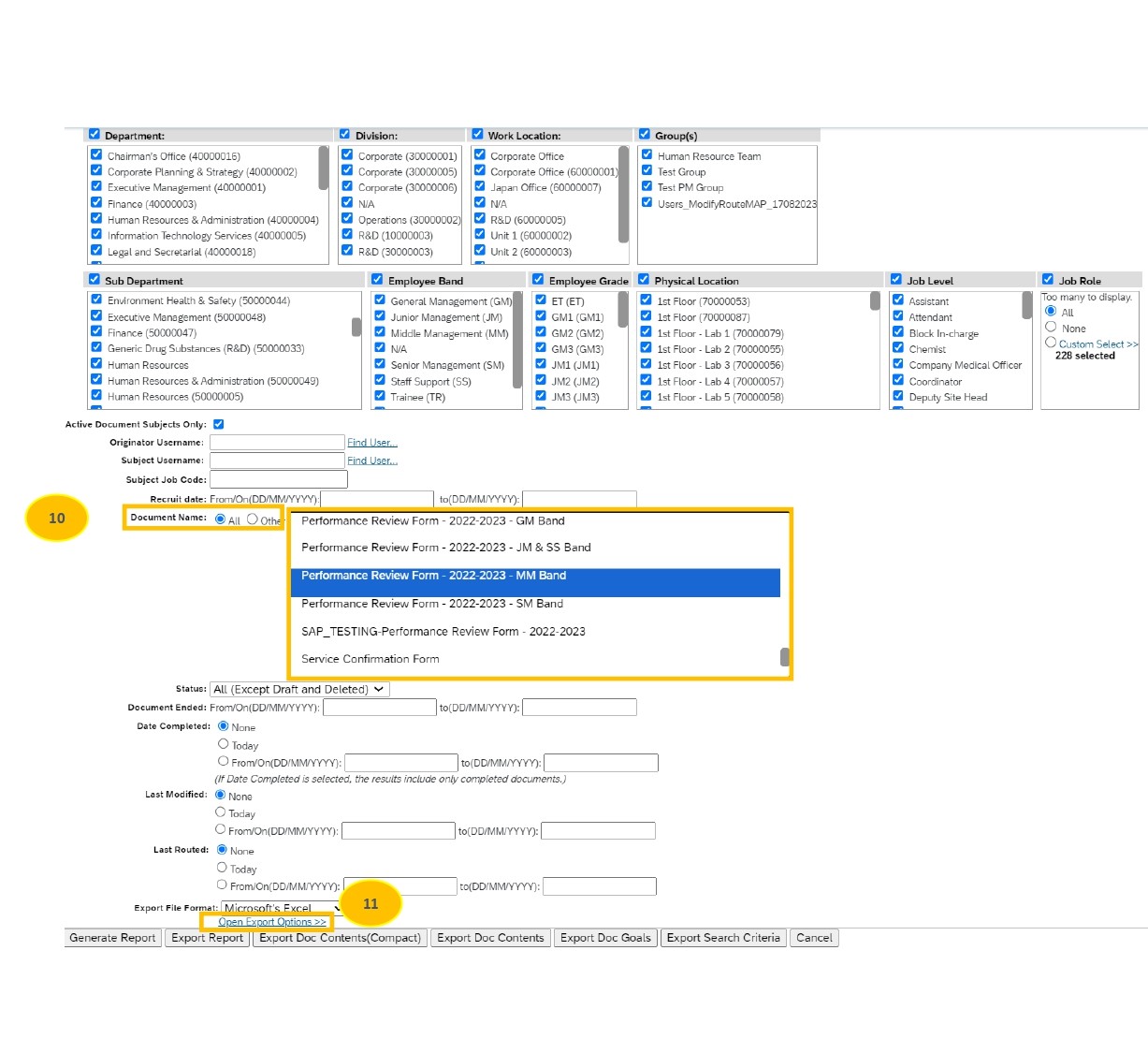 Detailed Document Search in Reporting – Bizx Technologies